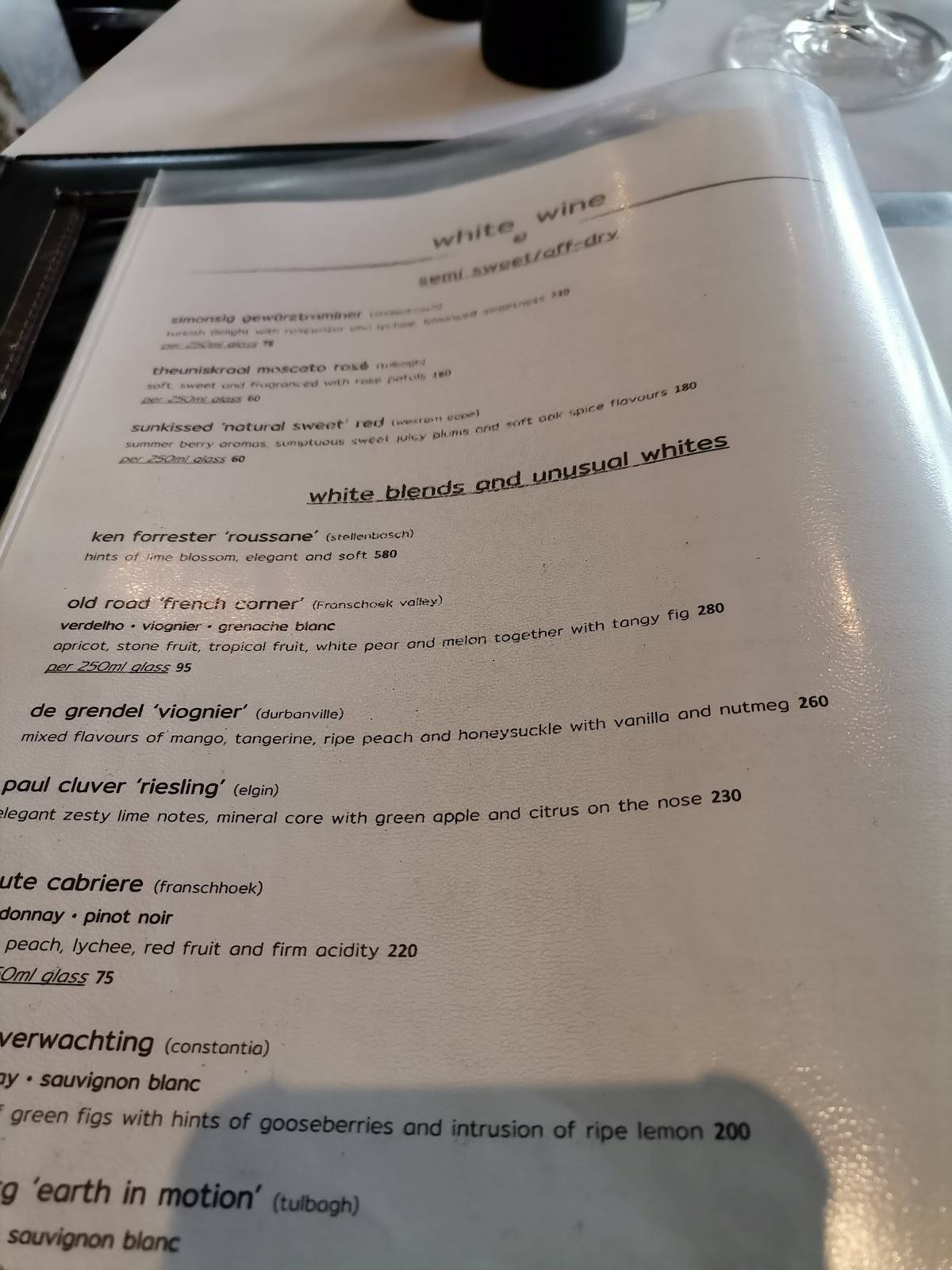 Menu at Kream Restaurant Mall of Africa, Midrand