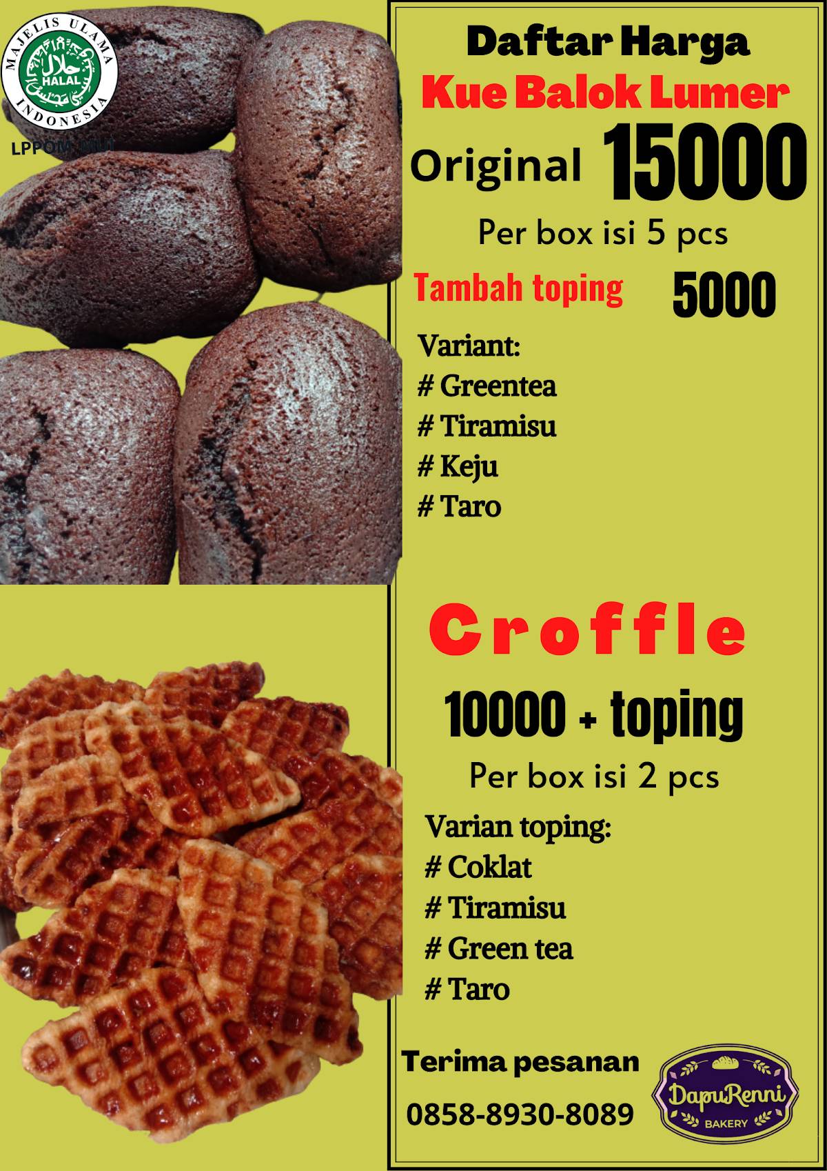 Menu at Kue Balok Lumer RATUJAYA, Depok