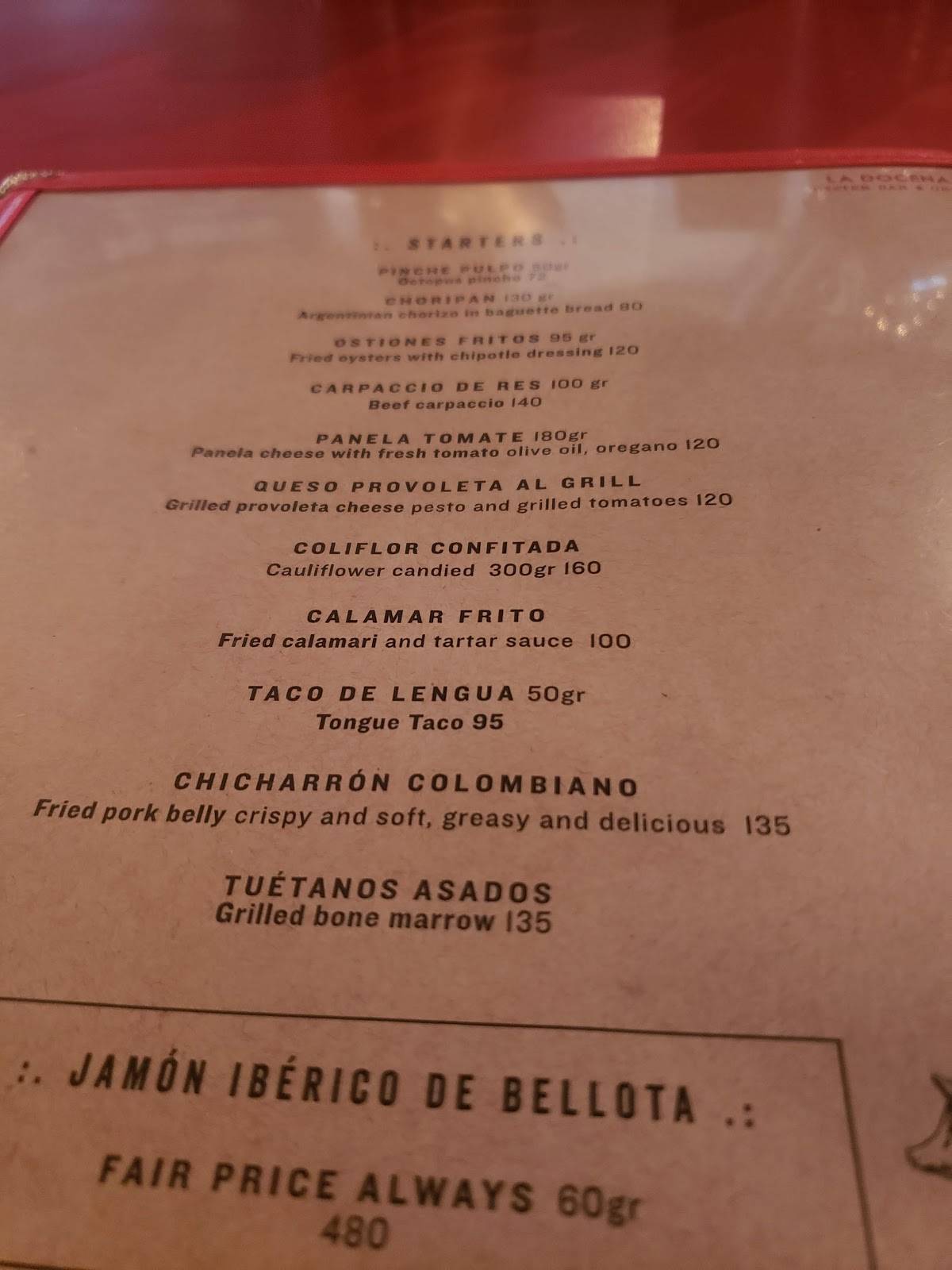 Carta del pub y bar La Docena Andares, Zapopan, Blvrd Puerta del Hierro ...