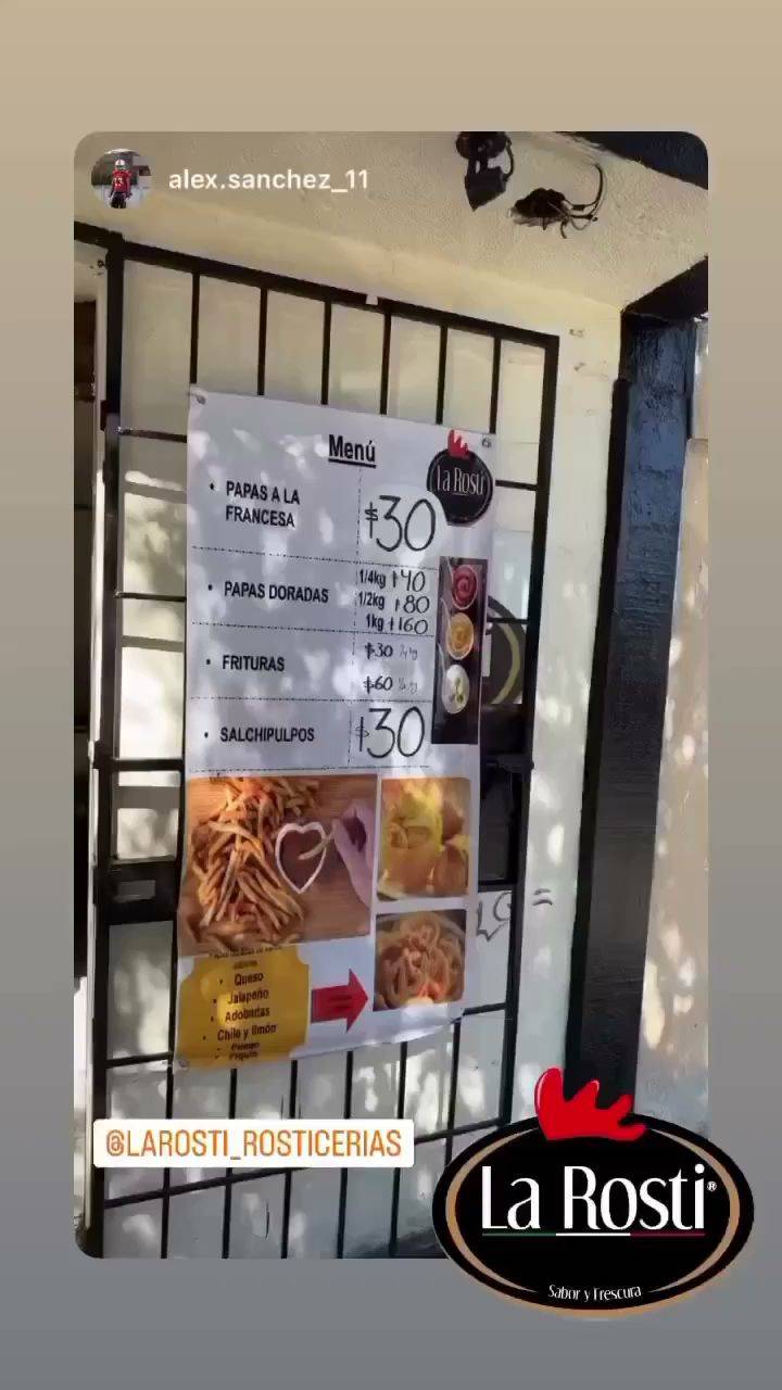 Carta del restaurante LA ROSTI Sabor y Frescura, Izcalli Cuauhtémoc 1 ...