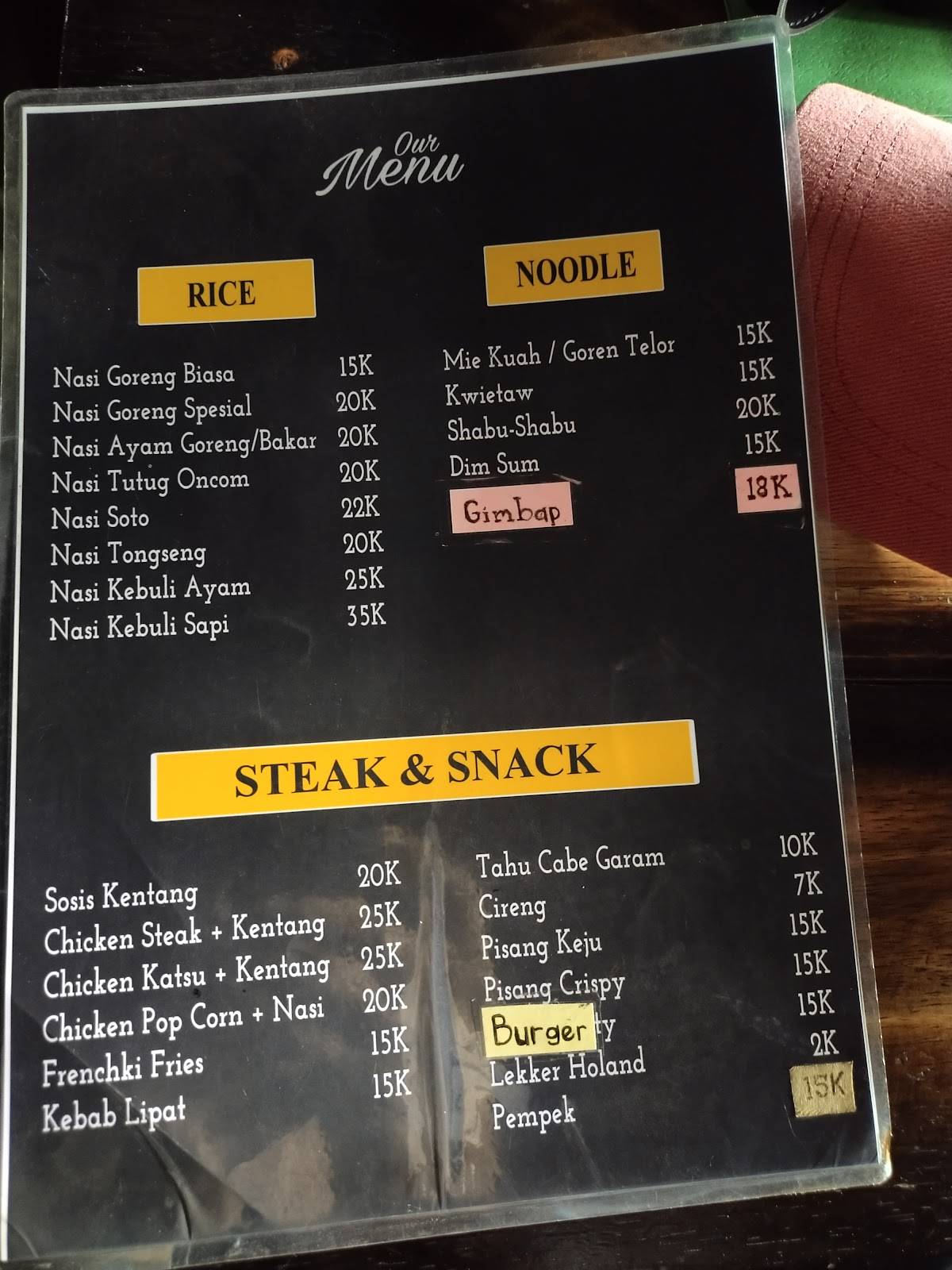 Menu at LANTAI DUA COFFEE & EATERY, Indonesia