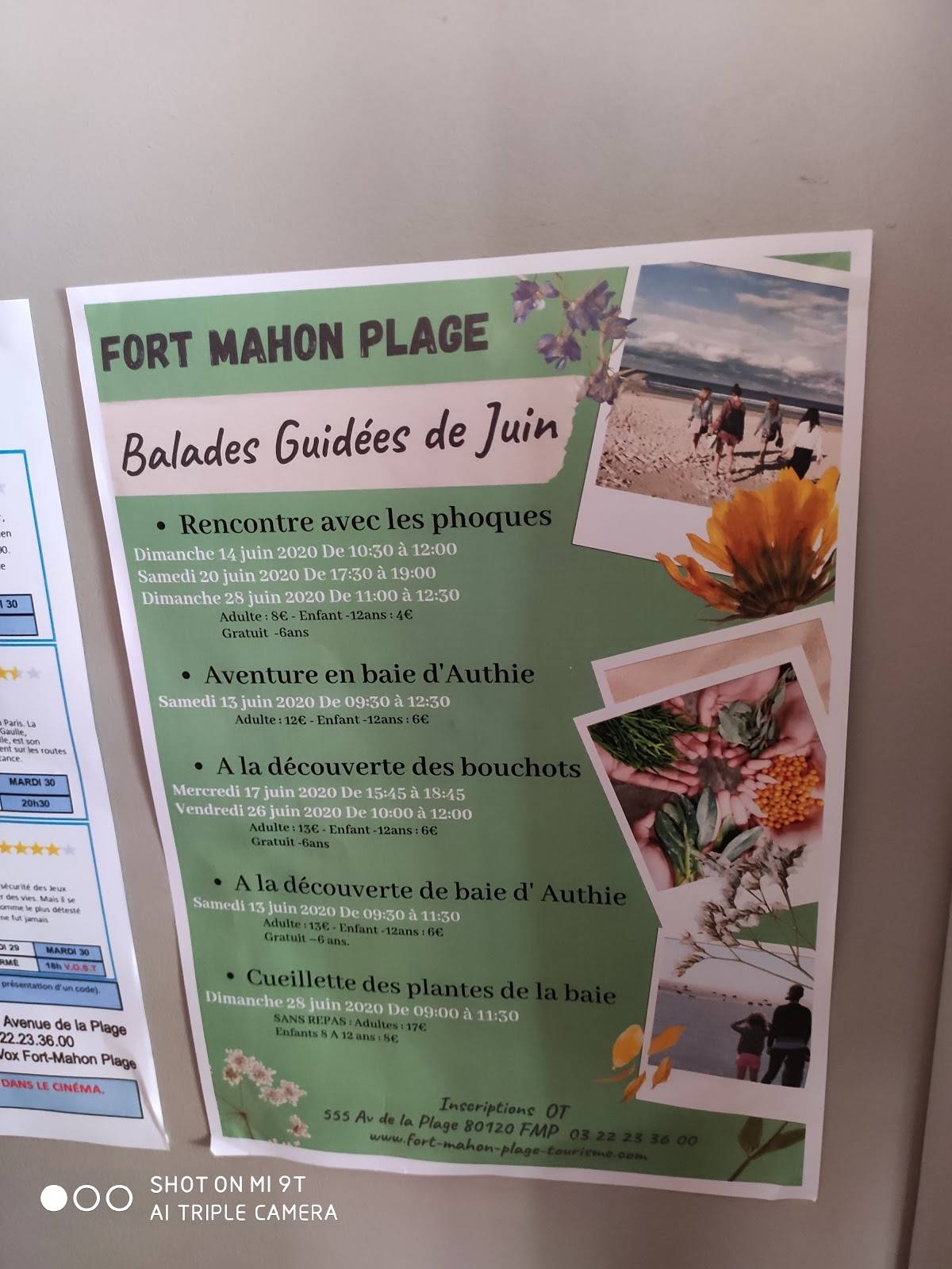 Menu au L'Amandine café, Fort-Mahon-Plage