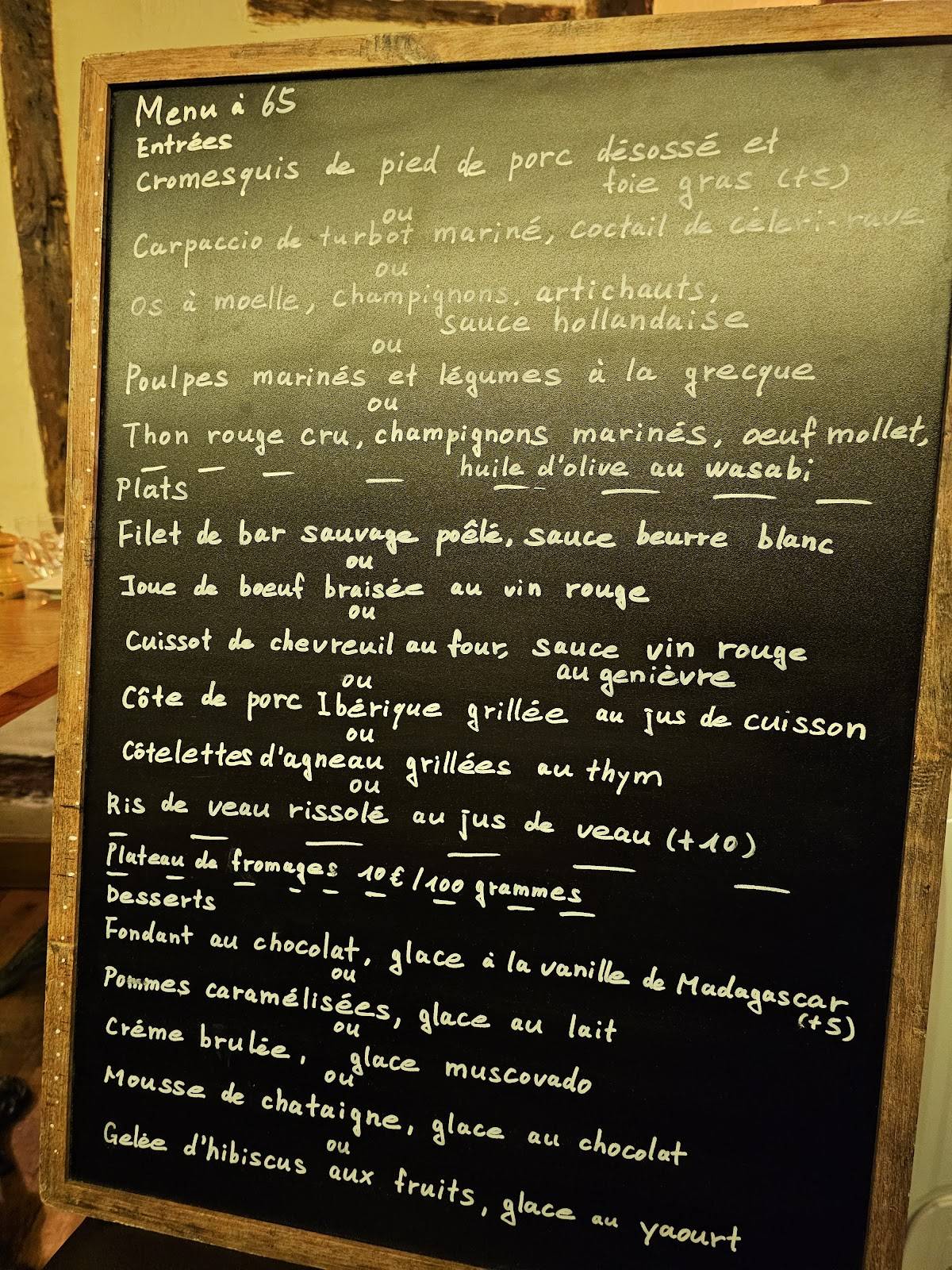 Menu au Le Petit Verdot restaurant, Paris, 75 Rue du Cherche-Midi