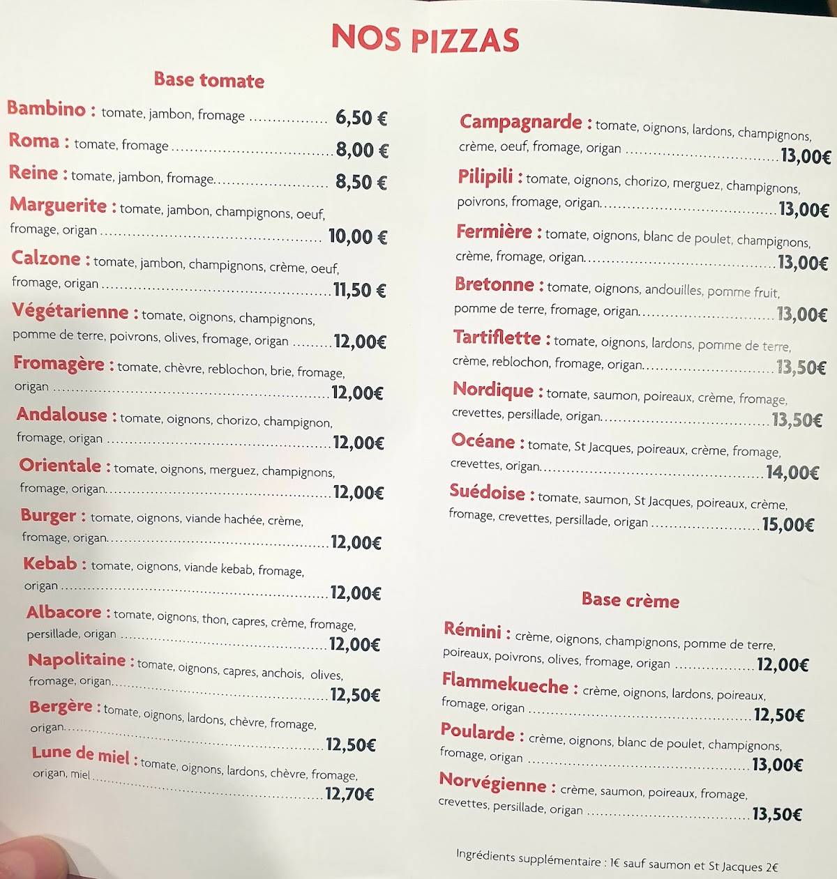 Menu At Le Pilipili Restaurant Réguiny