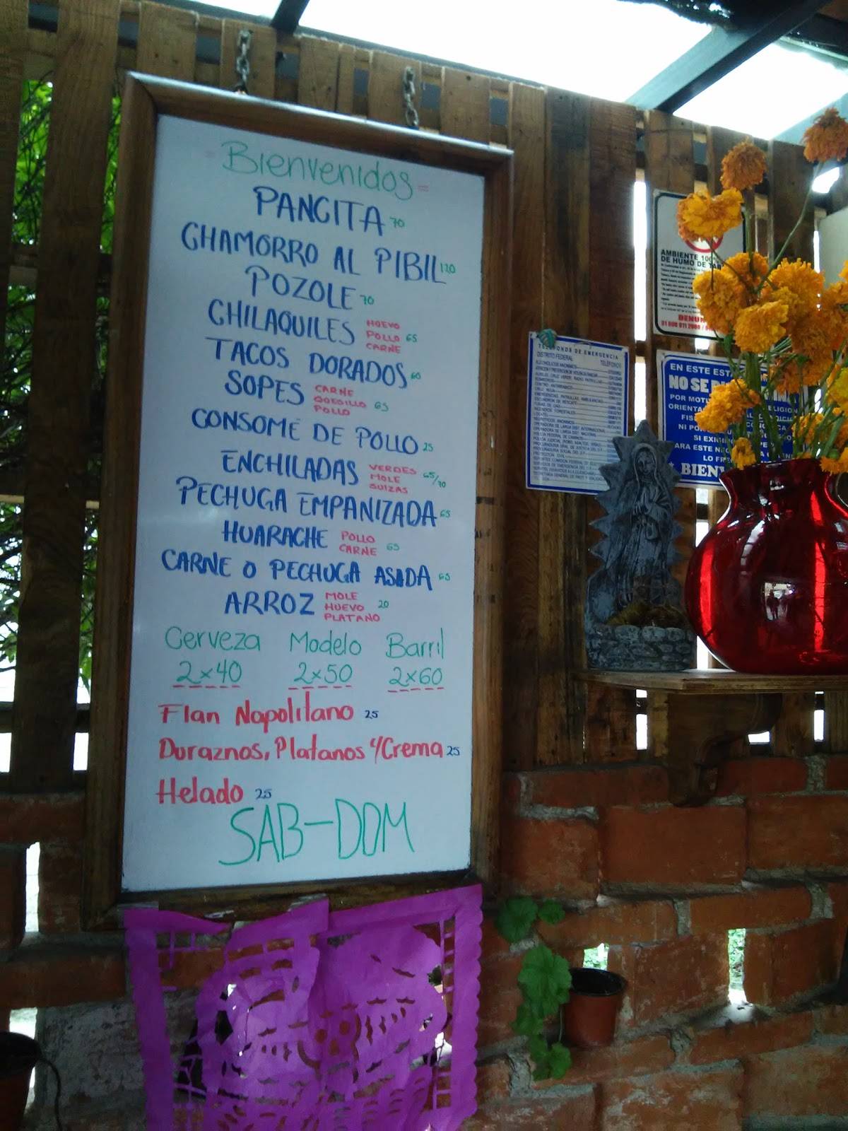 Carta del restaurante LOS ALCATRACES, Ciudad del México, Nte. 1 208