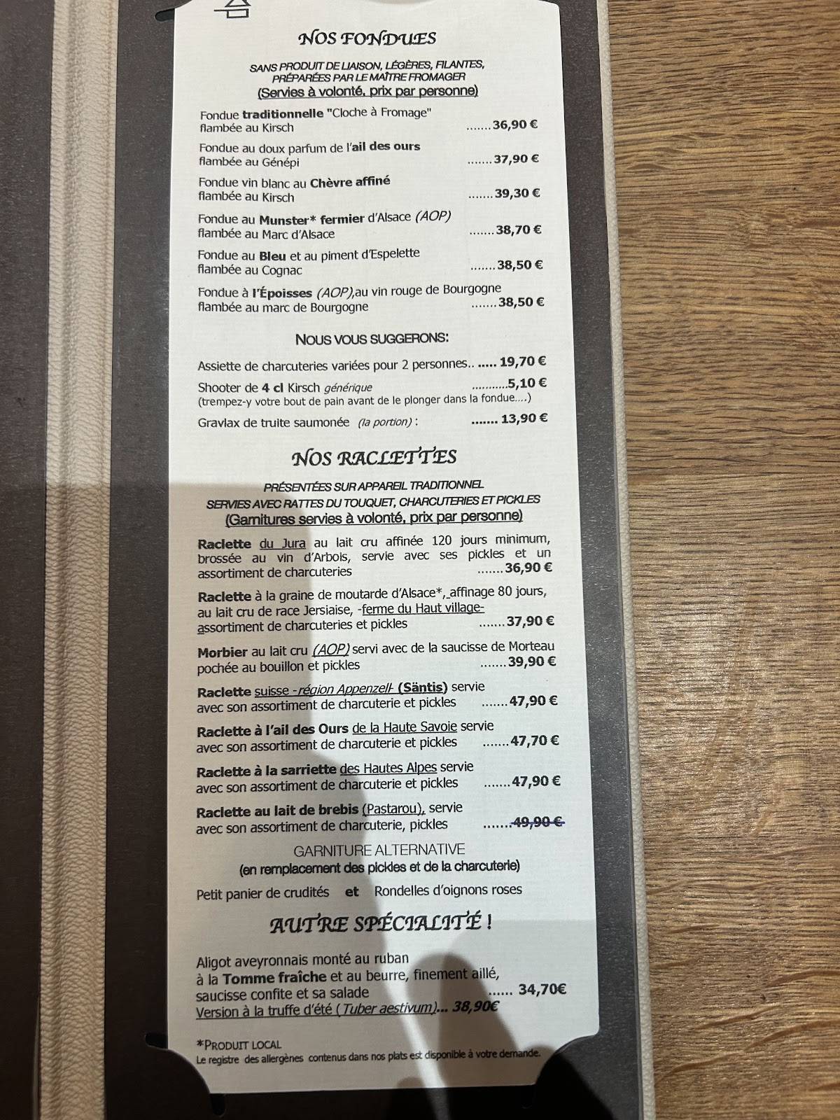 Menu au La Cloche à Fromage RESTAURANT, Strasbourg, 27 rue des Tonneliers