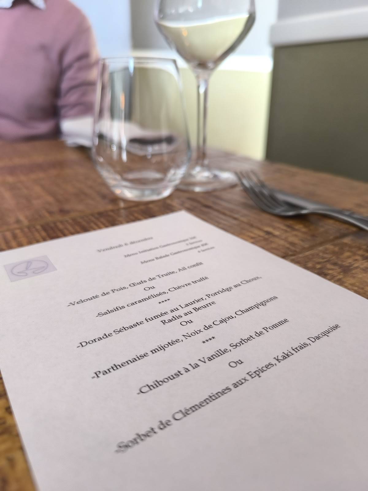 Menu at La Forge restaurant, Le Subdray