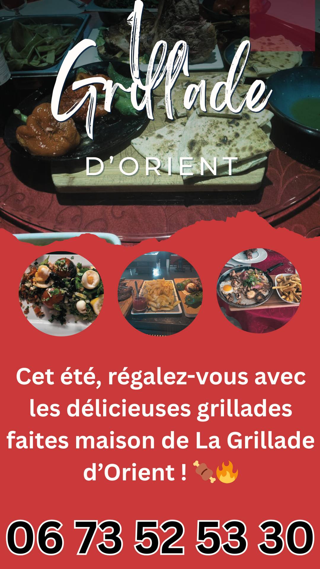 Carta del restaurante La Grillade d'Orient, Lucé