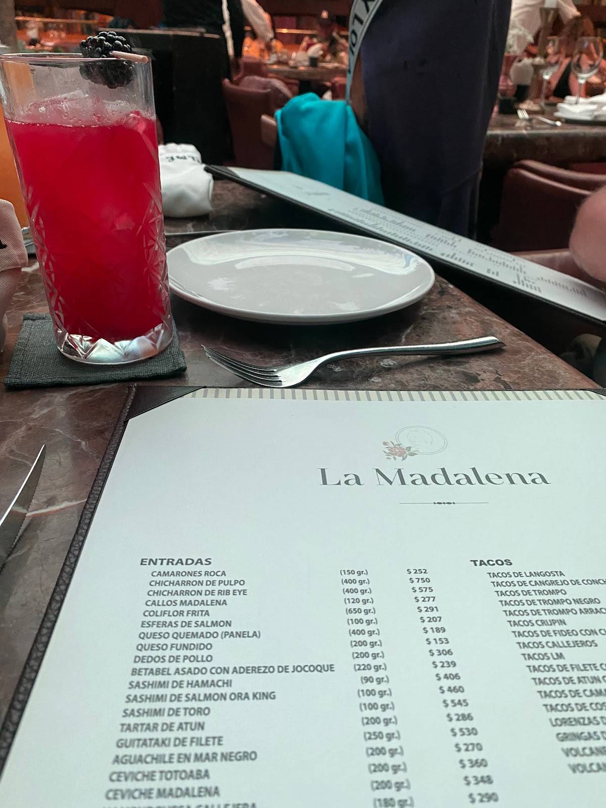 Carta del restaurante La Madalena Guadalajara, Zapopan