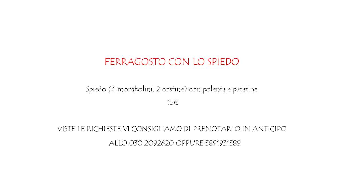 Menu da La Nuova Stretta ristorante, Brescia, Via Stretta