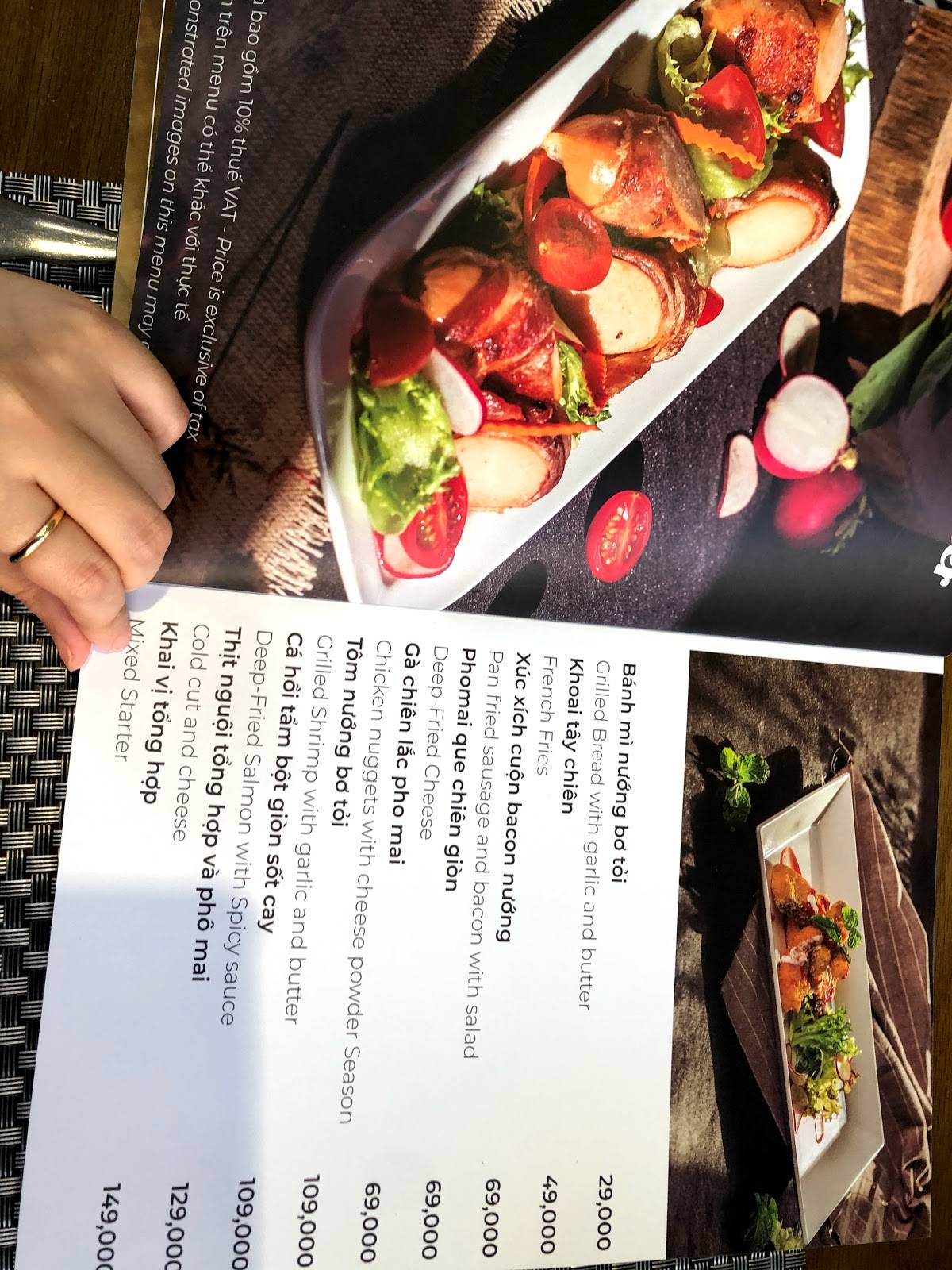 Menu At La Paix Bistro Restaurant Hue
