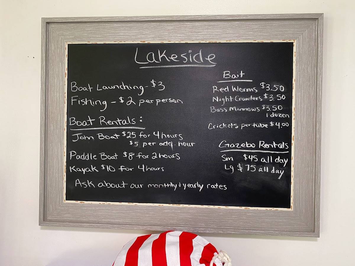 Menu at Lake Holt Lakeside Grill pub & bar, Butner, Lake Holt Rd