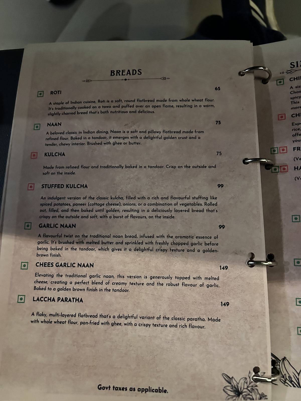 Menu at Lake View Cafe, Berhampore