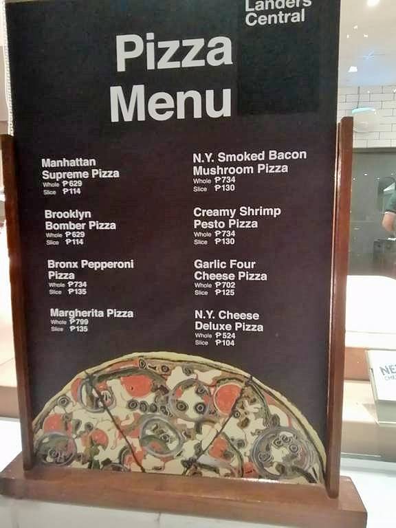 Menu at Landers Central restaurant, Taguig