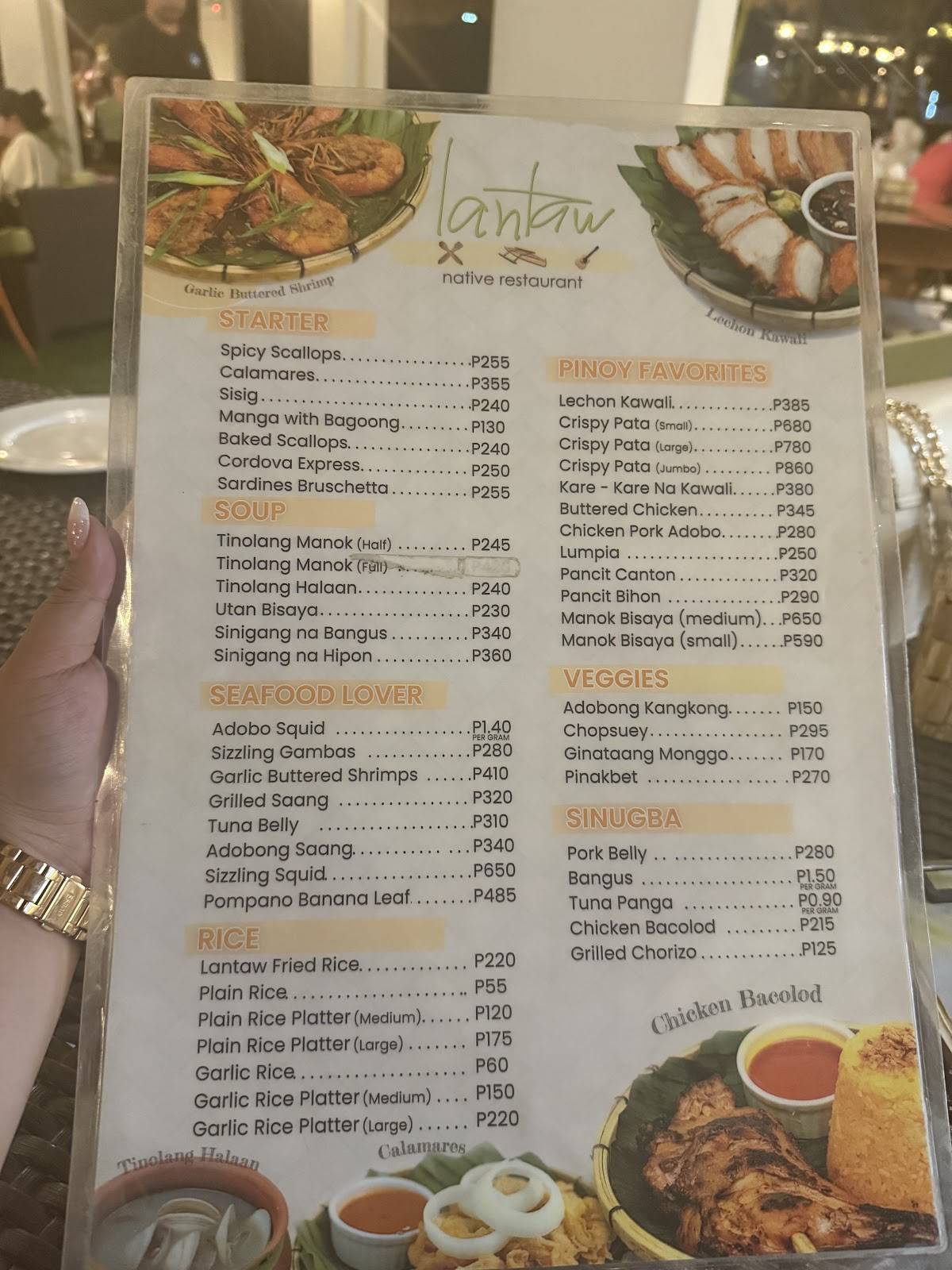 Menu at Lantaw Il Corso restaurant, Talisay City