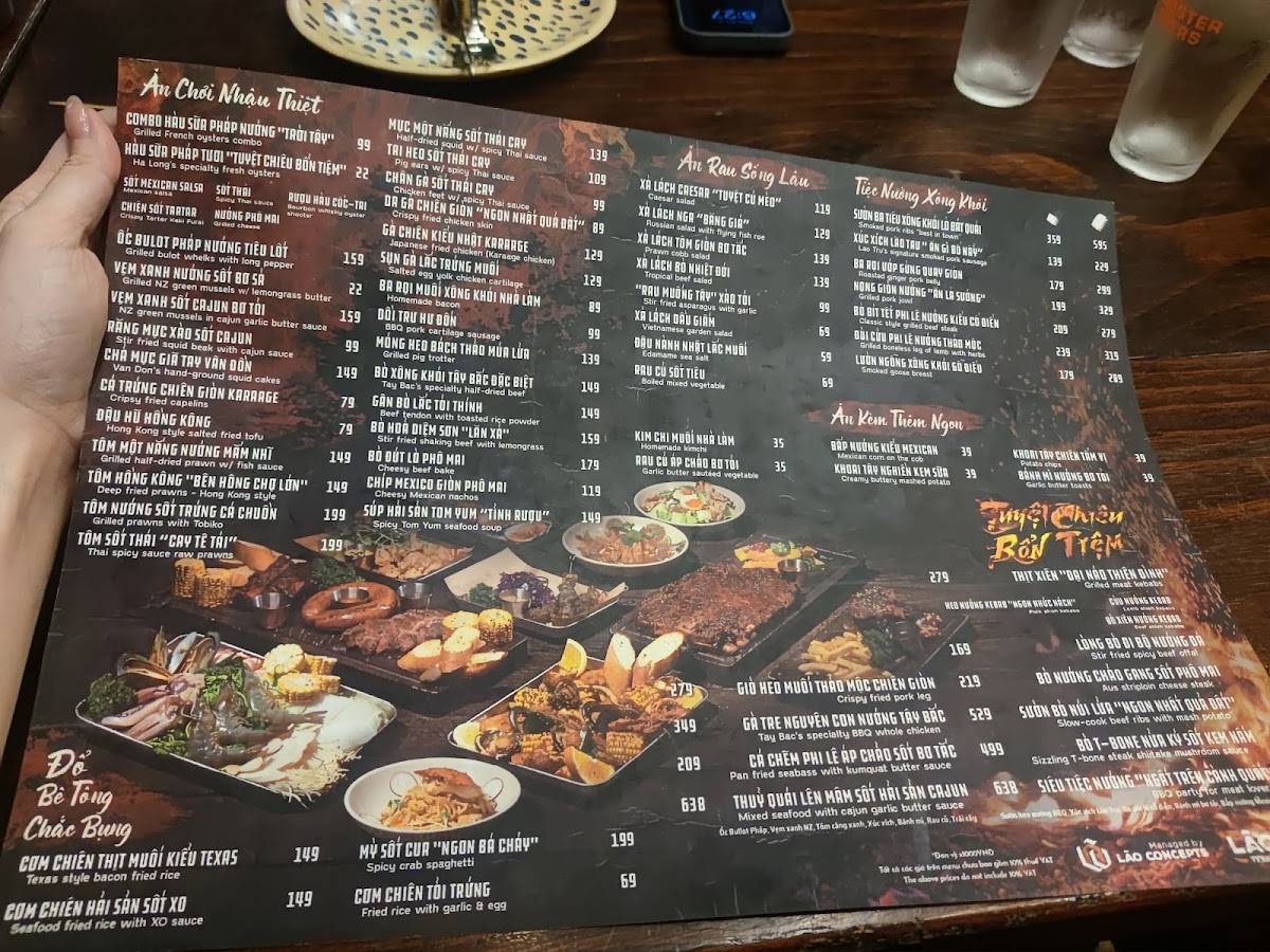 Menu at Lão Trư BBQ & Beer - Phạm Ngọc Thạch, Ho Chi Minh City