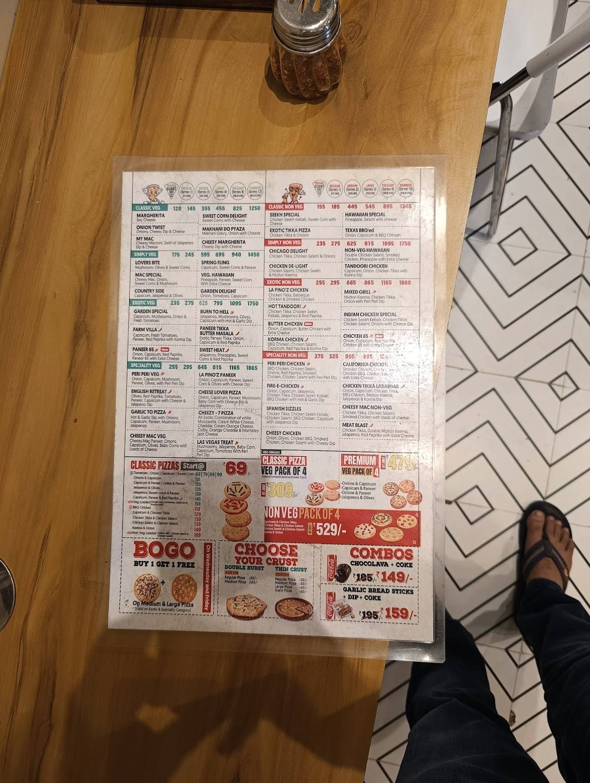 Menu at Lapinoz Pizza, Bengaluru