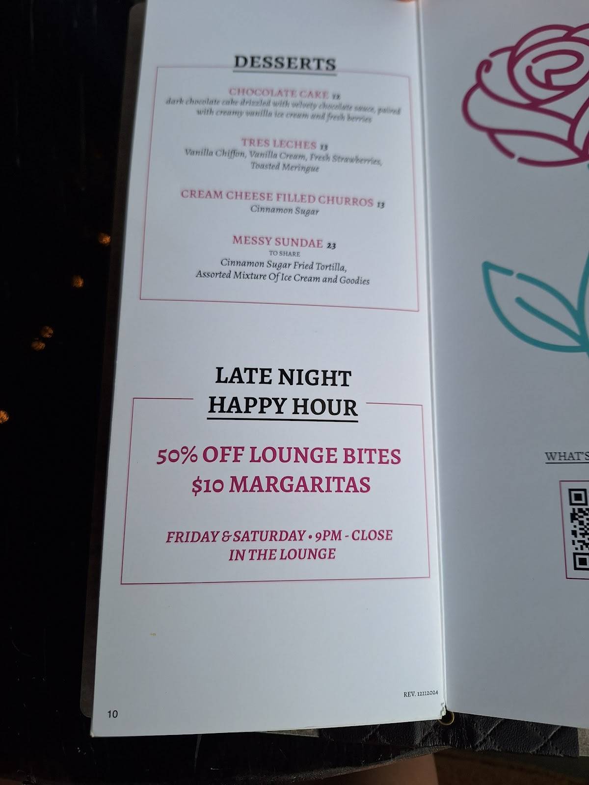 Menu at La Neta Cocina y Lounge pub & bar, Las Vegas