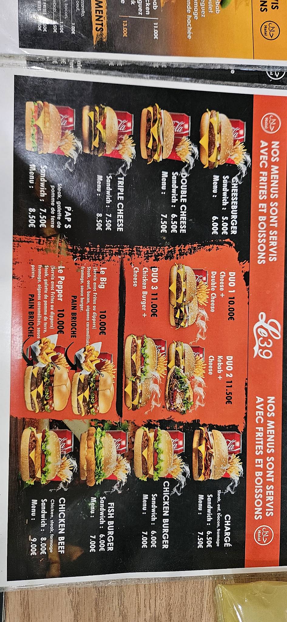 Menu au Le 39 restaurant, Saint-Leu-la-Forêt