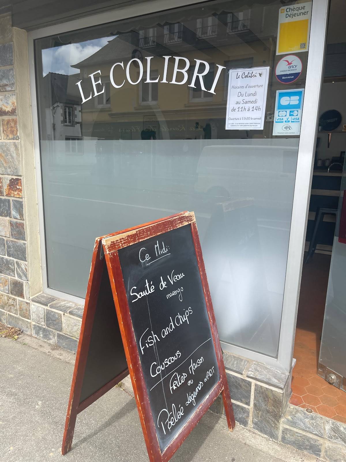Menu au Le Colibri restaurant, Plabennec