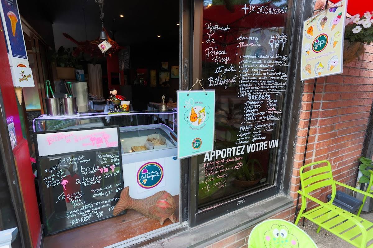 Menu at Le Poisson Rouge restaurant, Montréal, Rue Rachel E