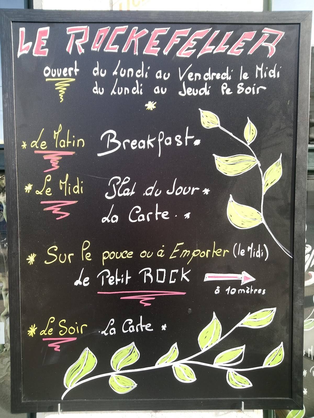 Menu au Le Rockefeller restaurant, Lyon