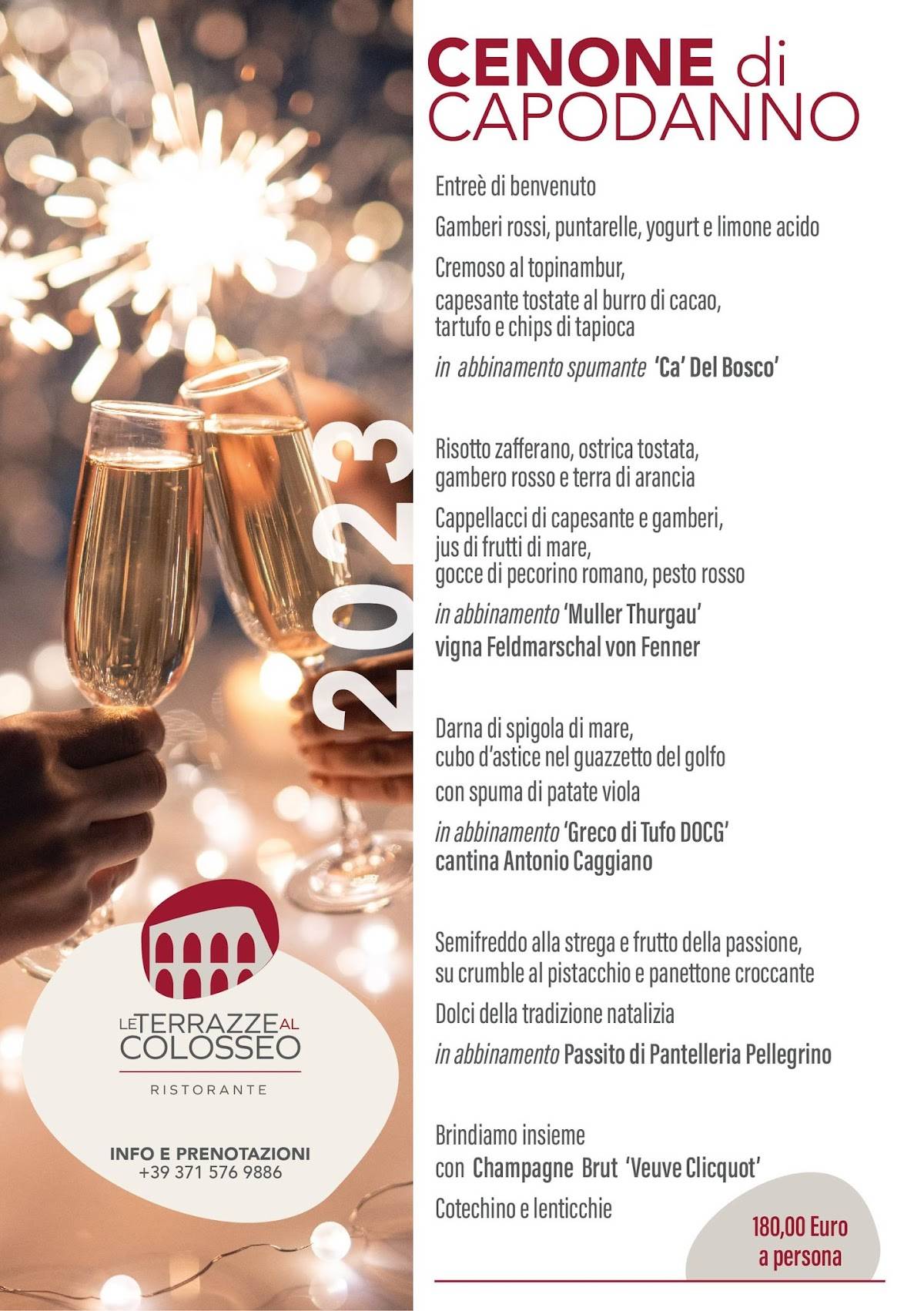 Speisekarte von Le Terrazze al Colosseo restaurant, ROM