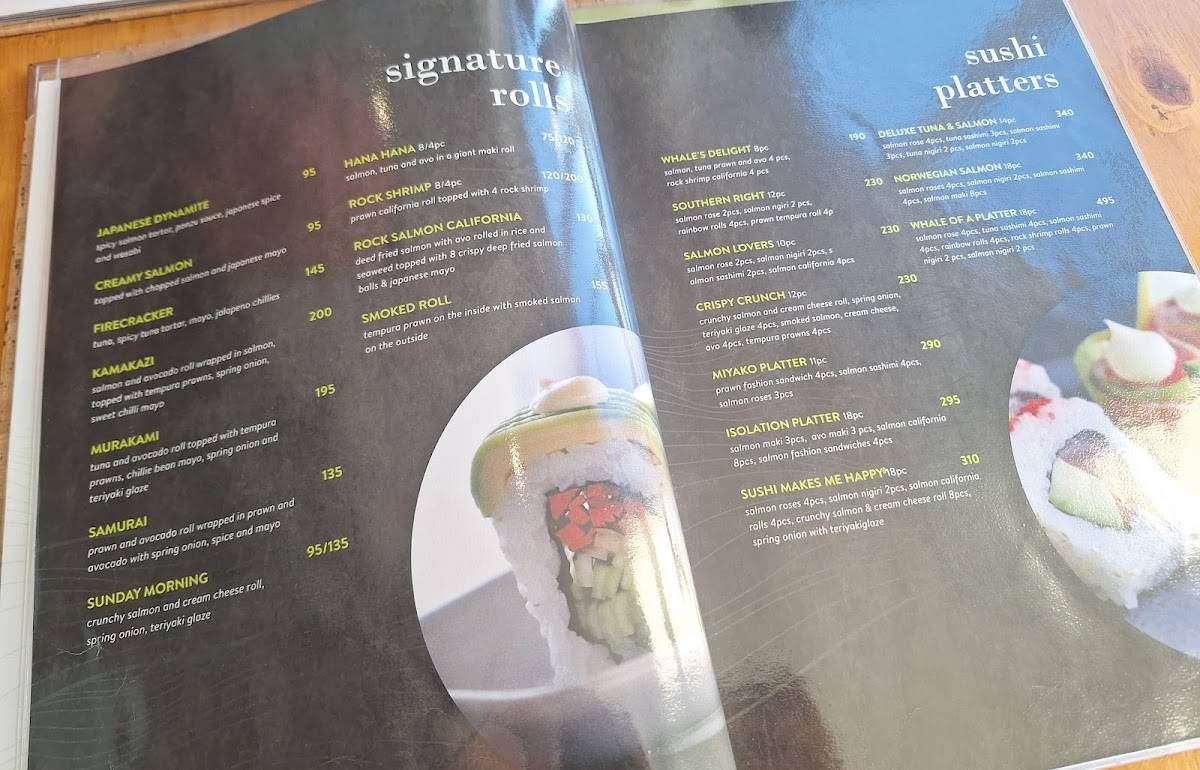 Menu at Lemonicious restaurant, Hermanus
