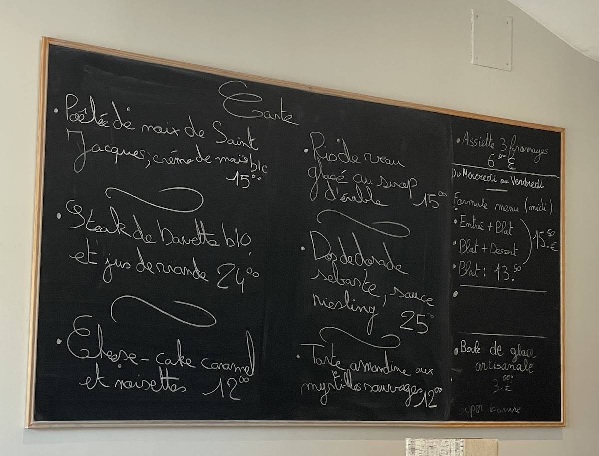 Menu au Les Commis restaurant, Contrexéville