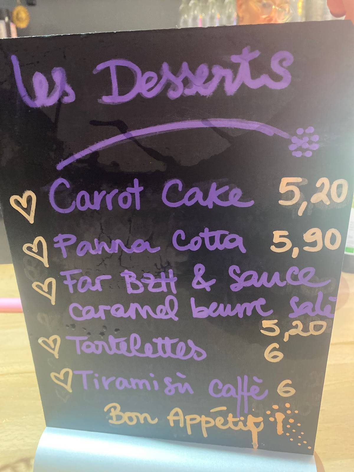 Menu au Les Petits Gâteaux - Bien Manger restaurant, Saint-Brieuc