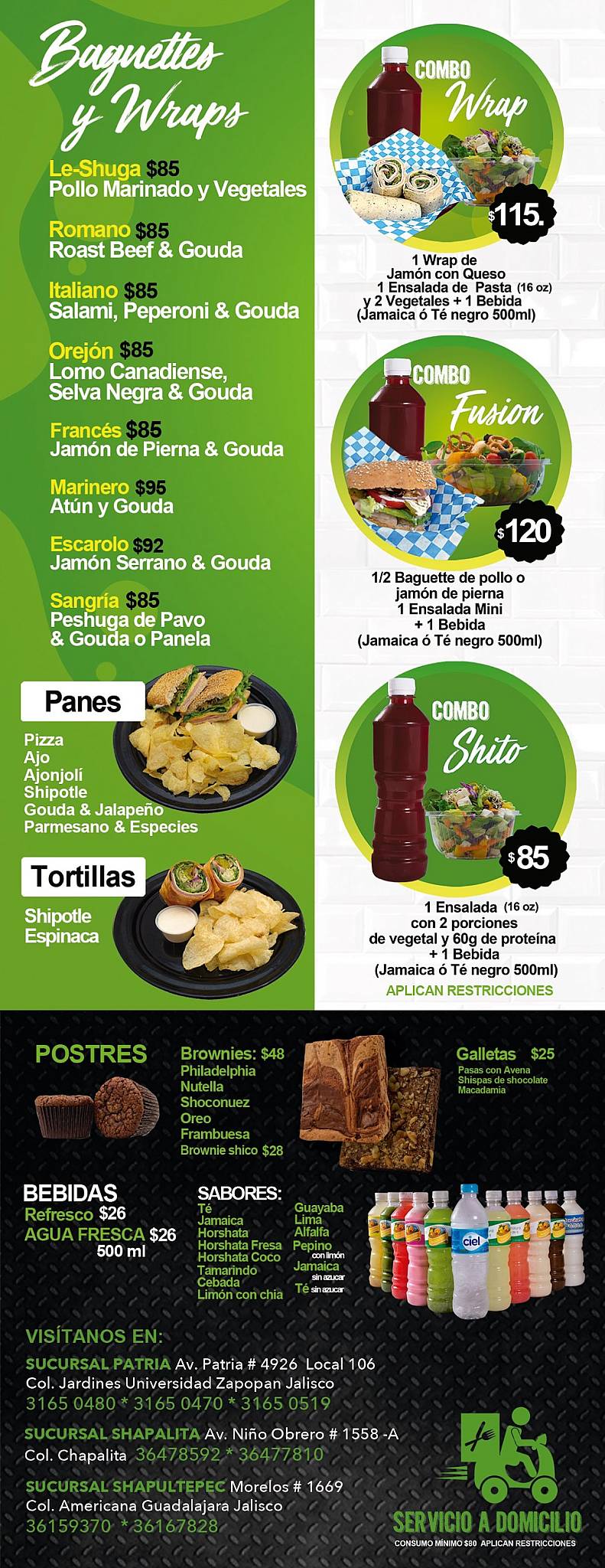 Carta del restaurante Leshuga Patria, Zapopan, Av. Patria 4926-Local 106