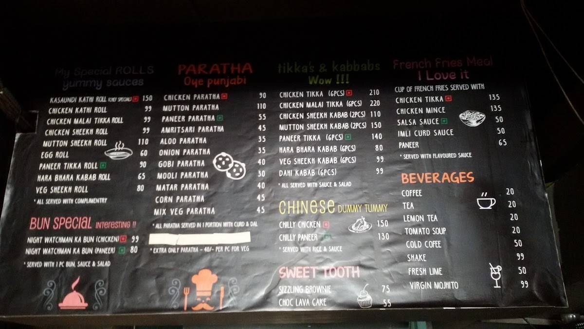Menu at Lets Tango, New Delhi, 107-A/3