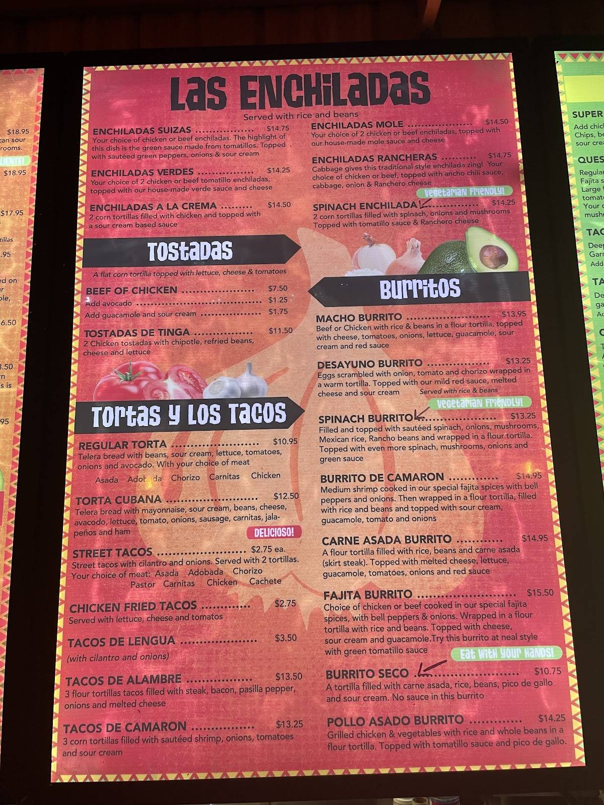 Menu at Mexico Lindo restaurant, Liberty Lake