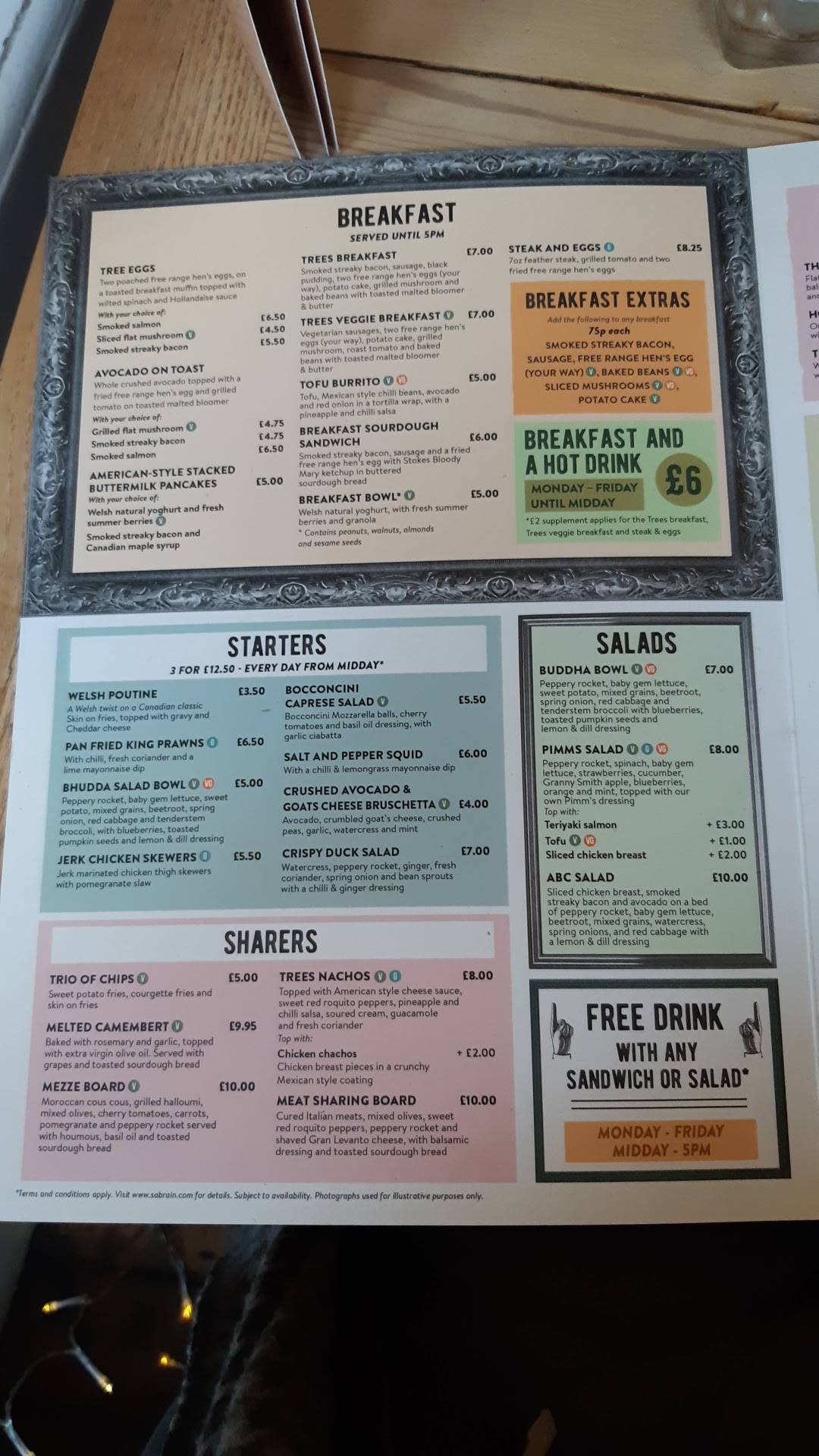 Menu at LT16 restaurant, Chepstow