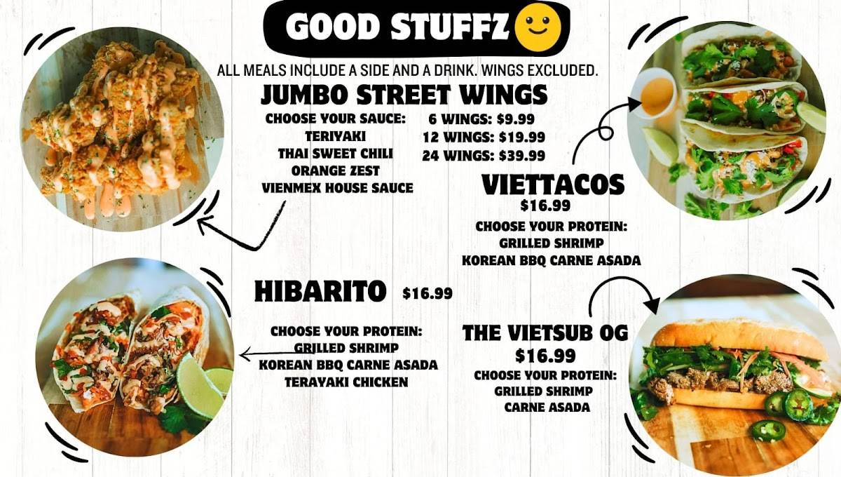 Menu at Vienmex - Asian Fusion Street Food restaurant, Lindale
