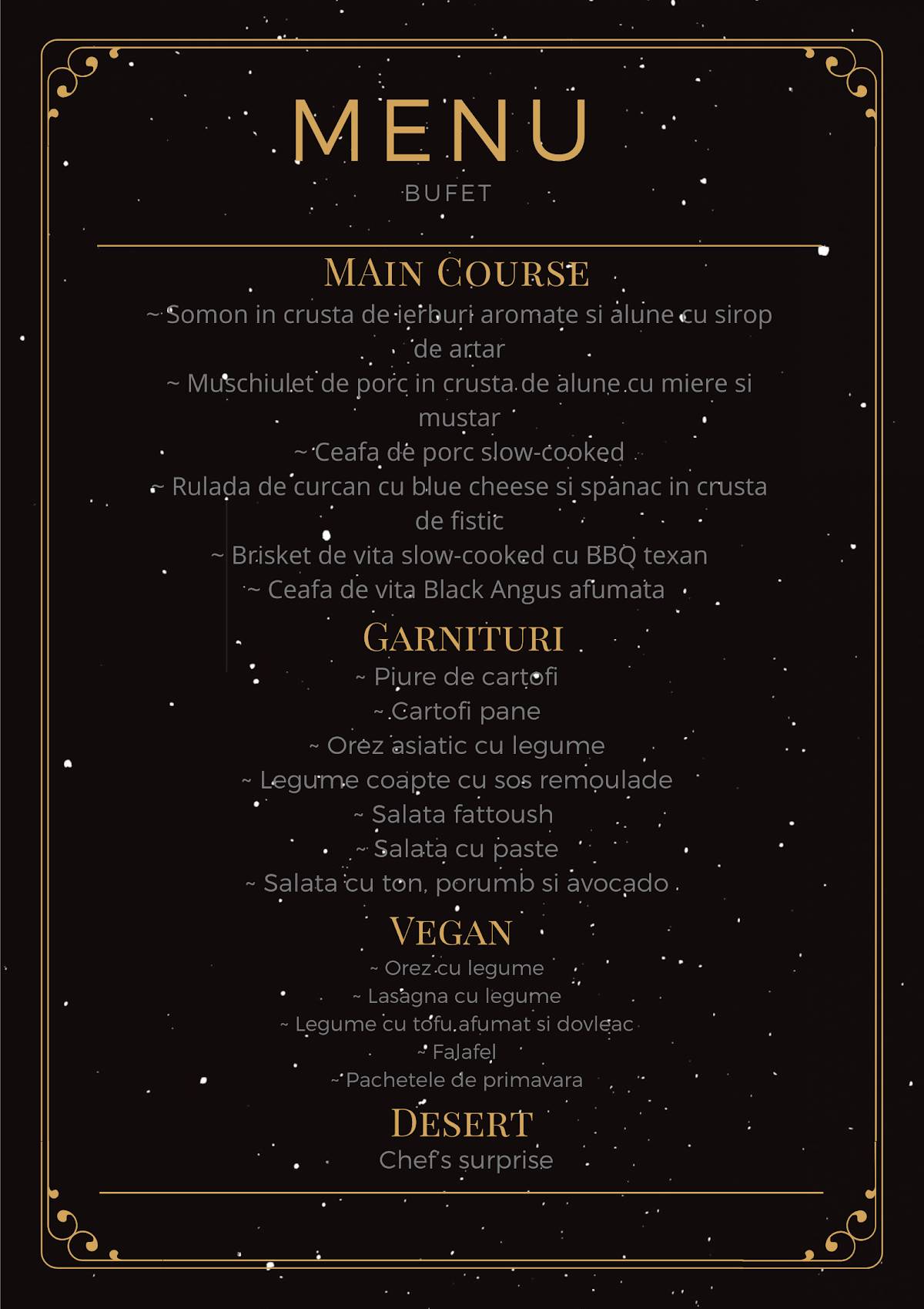Menu at Linea / Closer To The Moon, Bucharest
