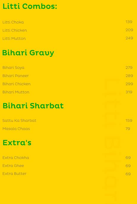 Menu at Litti Express (Home Delivery)#TFF(Tera Favourite Food), Mumbai ...