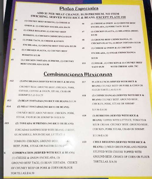 Menu at Little Cancún of Franklin restaurant, Franklin, S 27th St A