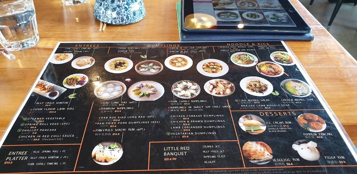 Menu at Little Red Dumpling Cannon Hill restaurant, Cannon Hill