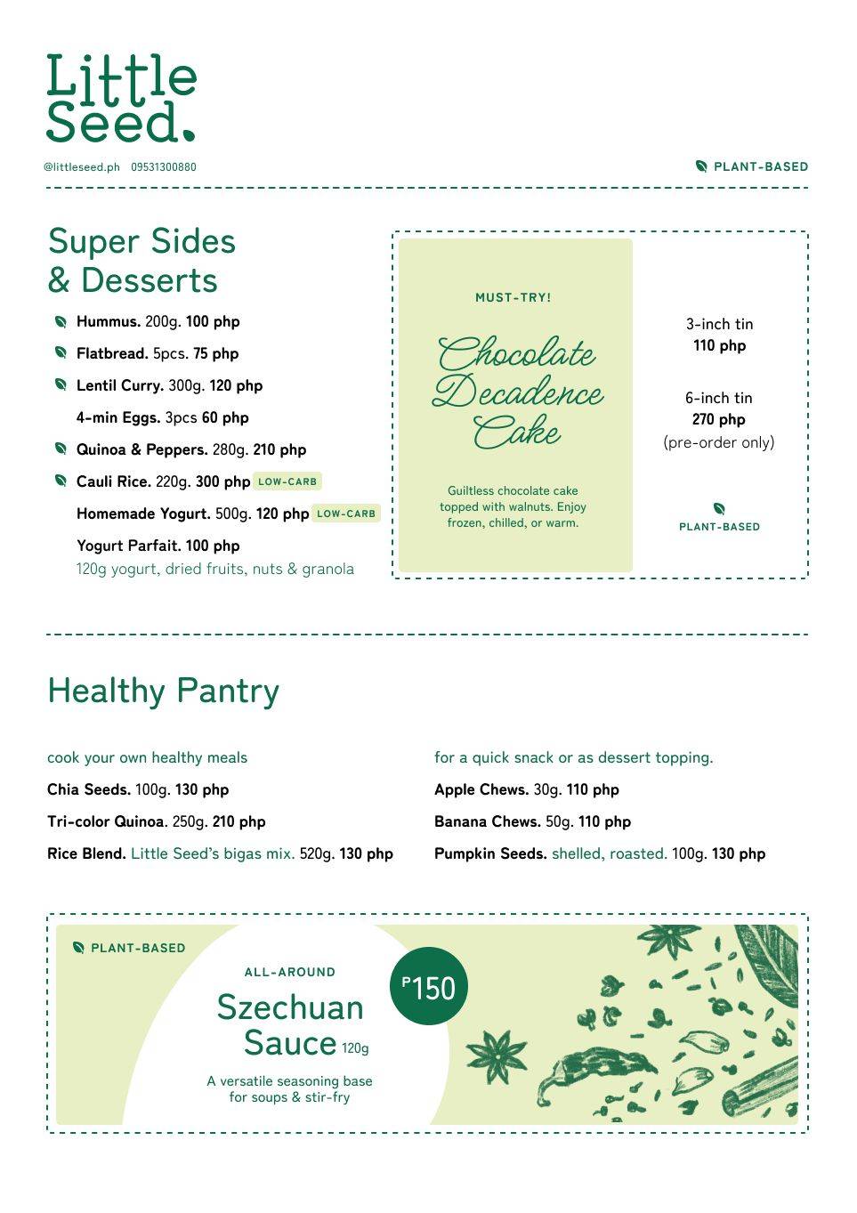 Menu at Little Seed Corner Shop restaurant, Quezon City, 130 Katipunan ...