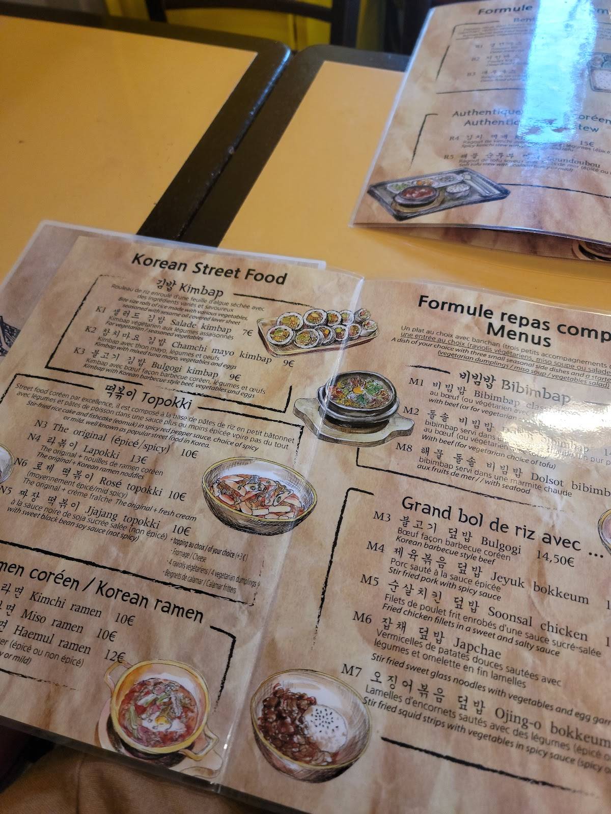 Menu au Restaurant Little Seoul, Paris