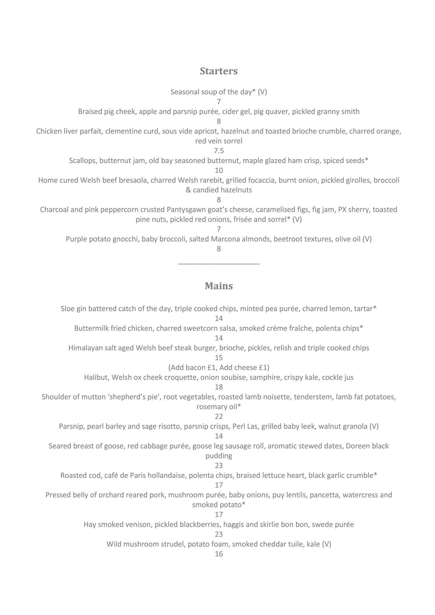 Menu at Llanerch Vineyard Hotel restaurant, Pontyclun