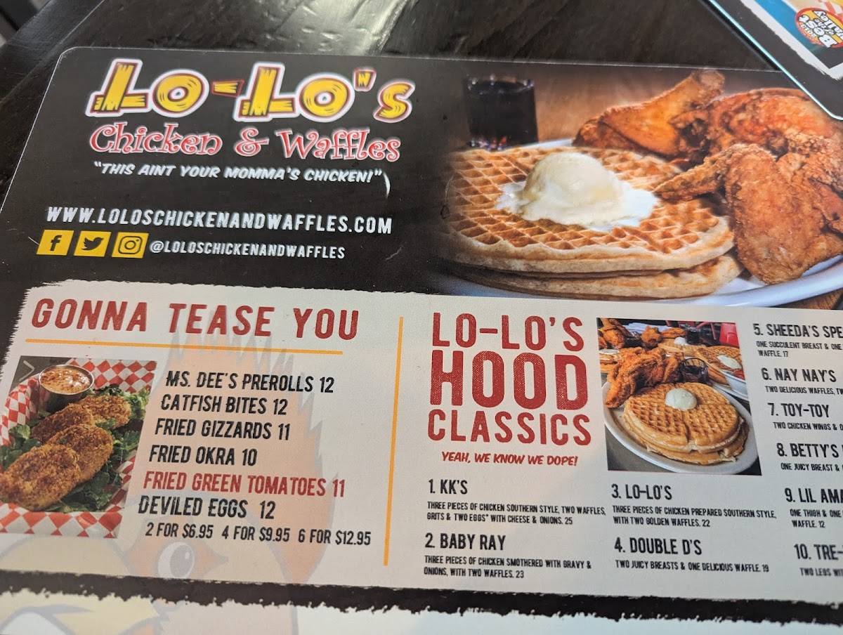 Menu at Lo-Lo's Chicken and Waffles restaurant, Scottsdale, N Scottsdale Rd