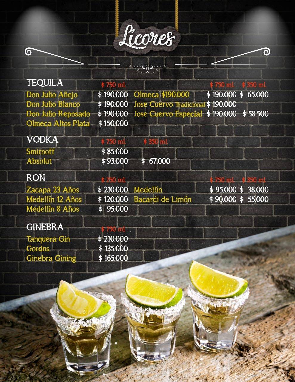Carta del pub y bar Locos x el asado-Express, Bucaramanga, Centro ...