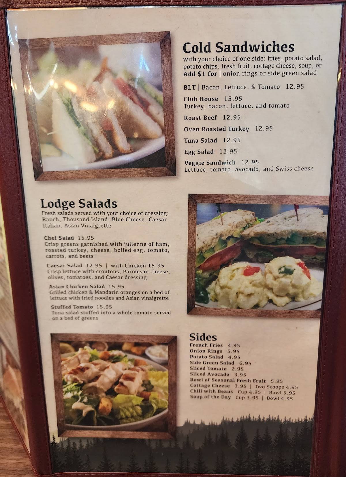 Menu at Lodge Coffee Shop restaurant, Citrus Heights
