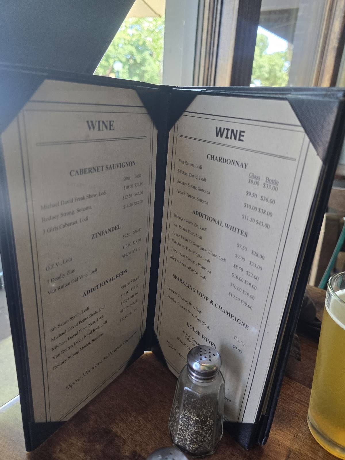 Menu at Lodi Beer Company pub & bar, Lodi