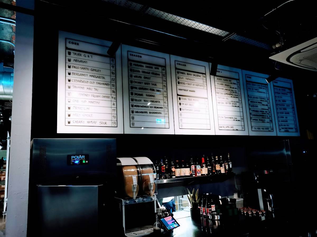 Menu at Tayēr + Elementary pub & bar, London