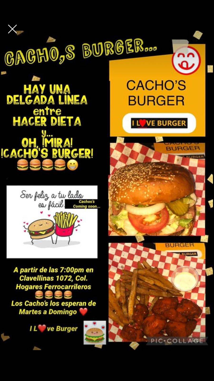 Carta del restaurante Los Cacho's Burger, Monterrey