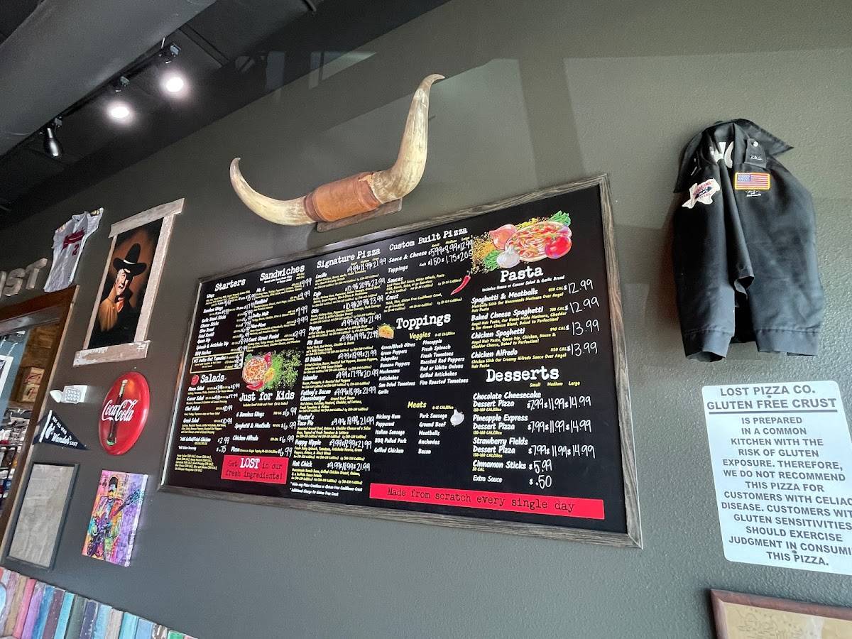 Menu at Lost Pizza Co. Shoals restaurant, Florence