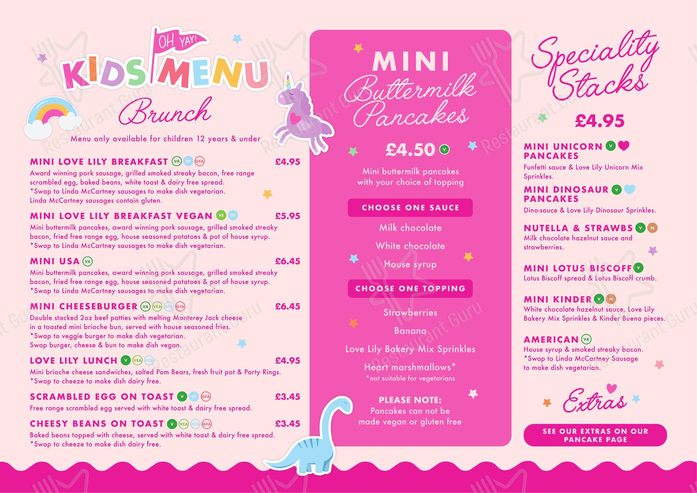 Menu at Love Lily - Herrington Park restaurant, Houghton le Spring